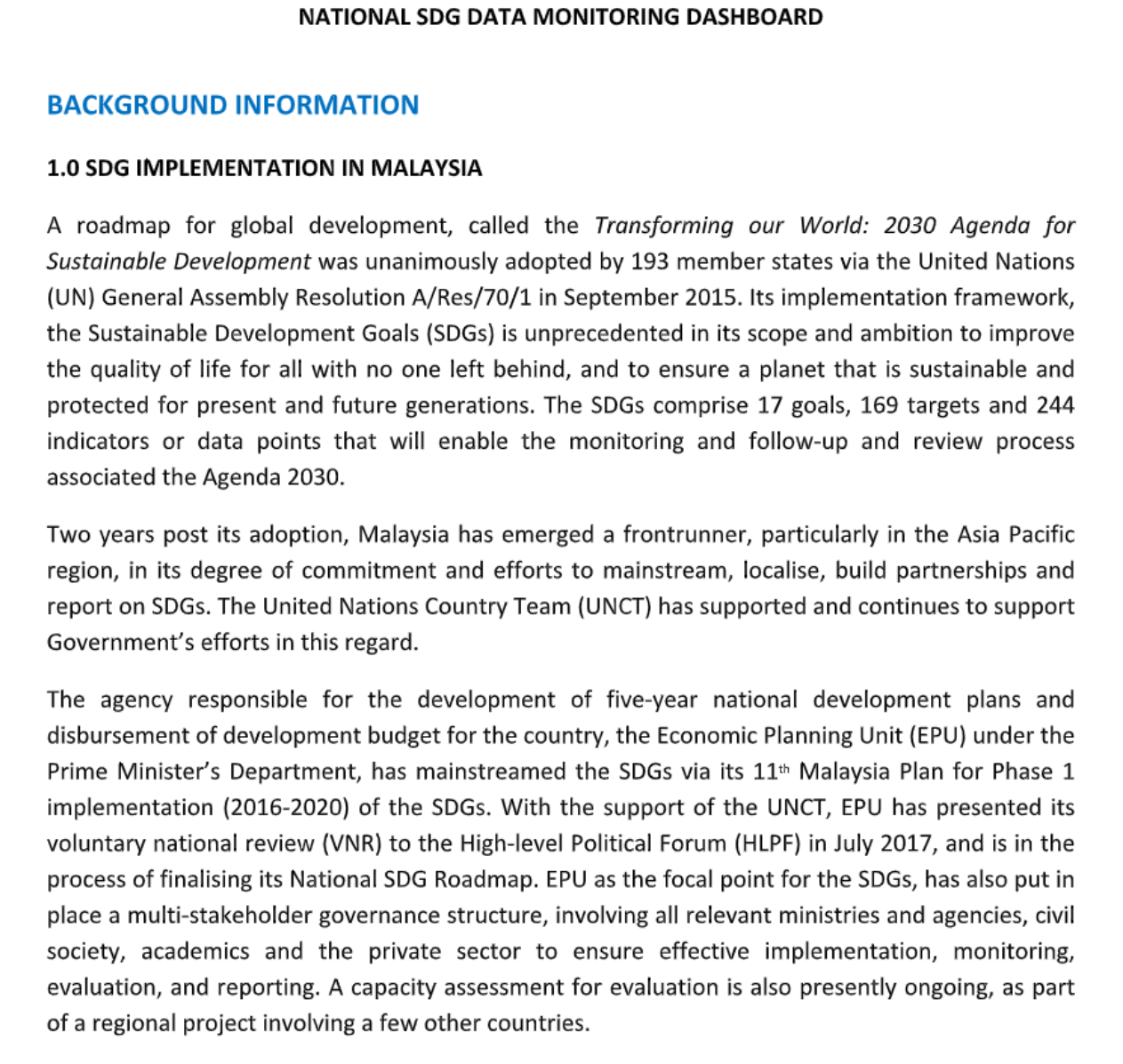 UN SDG Project Kickoff @ DOSM - Blockchain Insider